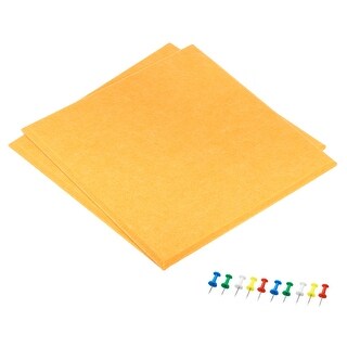 6Pcs Felt Pin Board Tile Self Adhesive Square Wall Bulletin Push Pin ...