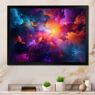Designart "Revolution Space Iv" Space Framed Wall Decor - Bed Bath ...