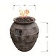 Purutu Brown Concrete Pot Propane Fire Pit by Havenside Home ...