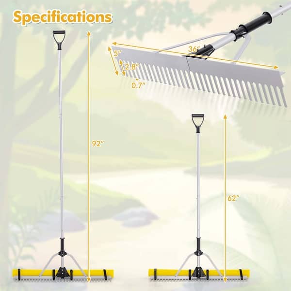 Costway Floating Weed Lake Rake Pond Weed Cutter with Foam Floats ...