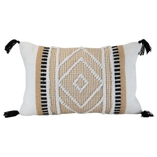 Foreside Home & Garden Diamond Motif Hand Woven 14x22" Outdoor ...