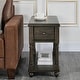 End Table with Drawer, Solid Wood 2 Tier End Side Table - Bed Bath ...