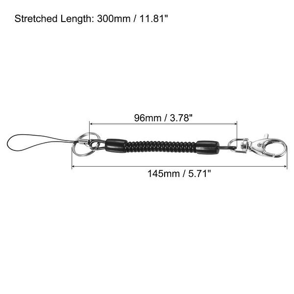 Retractable Coil Spring Keychain with Key Rings 4 Pack Plastic - Bed ...