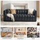 HULALA HOME Olinto Modern 83''W Genuine Leather Tufted Couch Sofa with ...