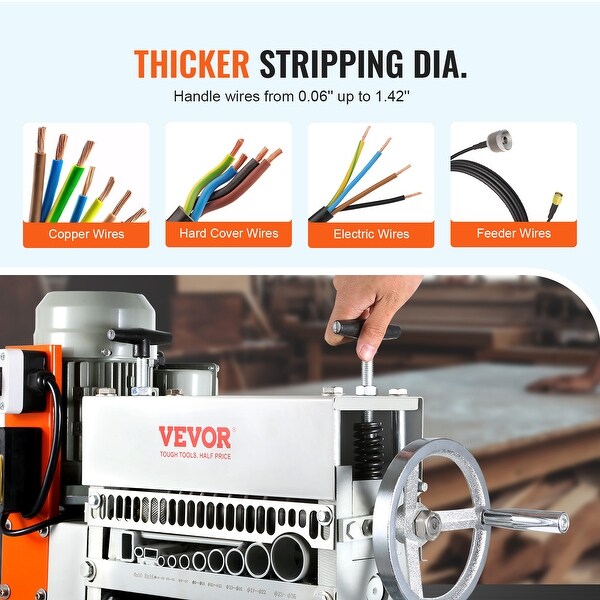 VEVOR Automatic Wire Stripping Machine 0.06 1.42 Electric Motorized Cable Stripper 370 W 88 ft min Wire Peeler 11 Channels On Sale Bed Bath Beyond 39072912