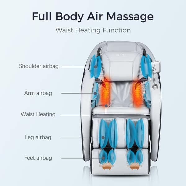 4d Zero Gravity Full Body Airbag Massage Chair Reclinerwith Body Scan
