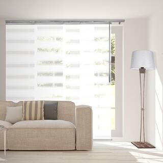 InStyleDesign Pier White 4-Panel Single Rail Panel Track / Room Divider ...