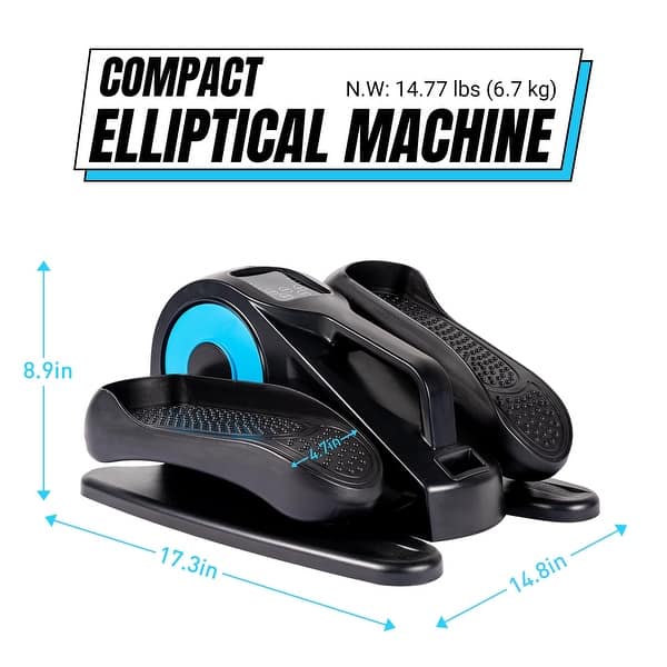 Under Desk Elliptical Machine, Electric Foot Pedal Exerciser, Portable ...