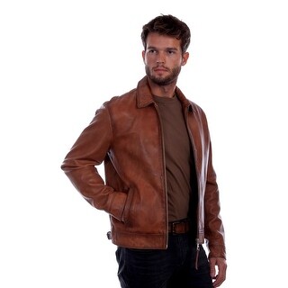 Scully Western Jacket Mens Leather Bomber Zip Front Pockets F0_2021 ...