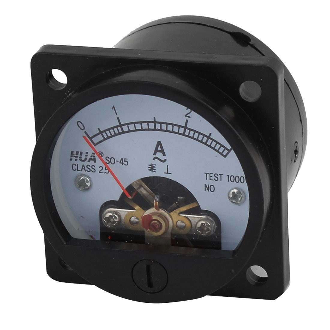 Class 2.5 Accuracy AC 0-5A Round Analog Panel Meter Ammeter Black - Bed ...