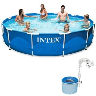 Intex Metal Frame Pool Set with Pump and Filter (12 ft x 30 in) - Bed ...