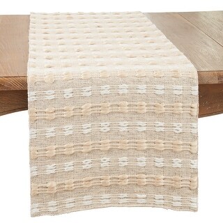 Table Runner With Woven Stripe Design - 16"x72" - Bed Bath & Beyond ...