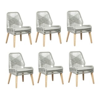 Della Woven Rope Back Dining Chairs (Set of 6) - Bed Bath & Beyond ...