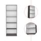 Bookcase 4-Shelves Benzoni, Office, Matt Gray / White - Bed Bath ...