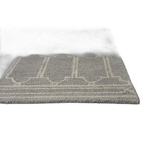 HomeRoots 3' x 5' Grey Geo Pattern Wool Area Rug - 3' x 5' Oval - Bed ...