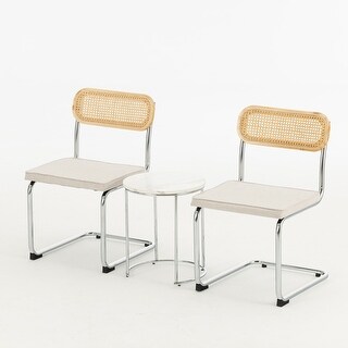 Grondin Mid-Century Modern Boho Style Dining Chair Set of 2 with ...