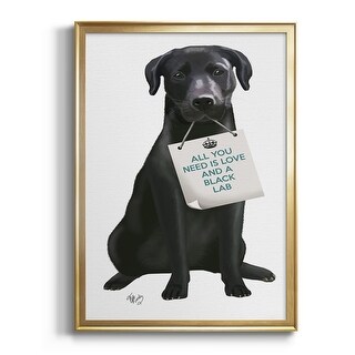 Love and Black Labrador Premium Framed Print - Ready to Hang - Bed Bath ...