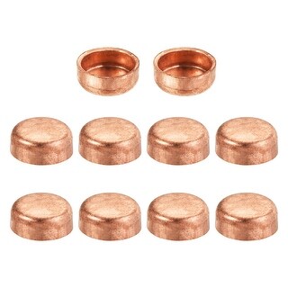 10pcs 9.52mm(3/8") ID Copper End Cap Pipe Fitting Blocking Cap - 9.52mm ...