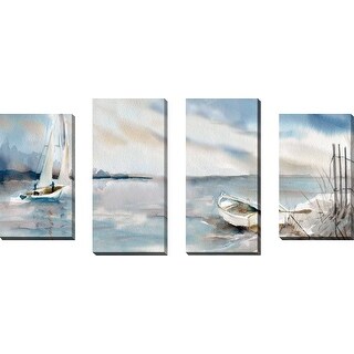 "Panoramic Coast" by Carol Robinson Print on Canvas Set of 4 - Bed Bath ...