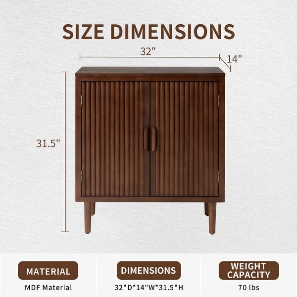 COSIEST Modern Brown Sideboard Storage Cabinet and Buffet - Bed Bath ...