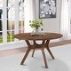 52 Inches Round Solid Wood Dining Table for 4-6 People - L52"xW52"xH30 ...