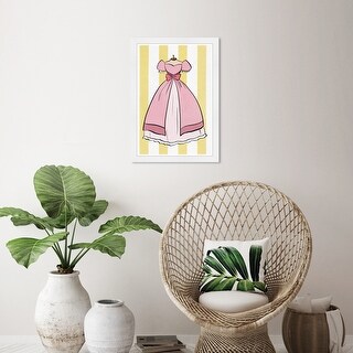 Wynwood Studio 'Princess Dress' Fantasy and Sci-Fi Pink Wall Art Framed ...
