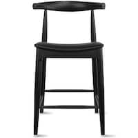 Set of 2 Solid Wood 25" Counter Height Bar Stools Barstools With Back ...