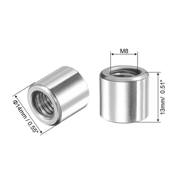 Round Weld Nuts,Weld On Bung Female Nut Threaded - 201 Stainless Steel ...