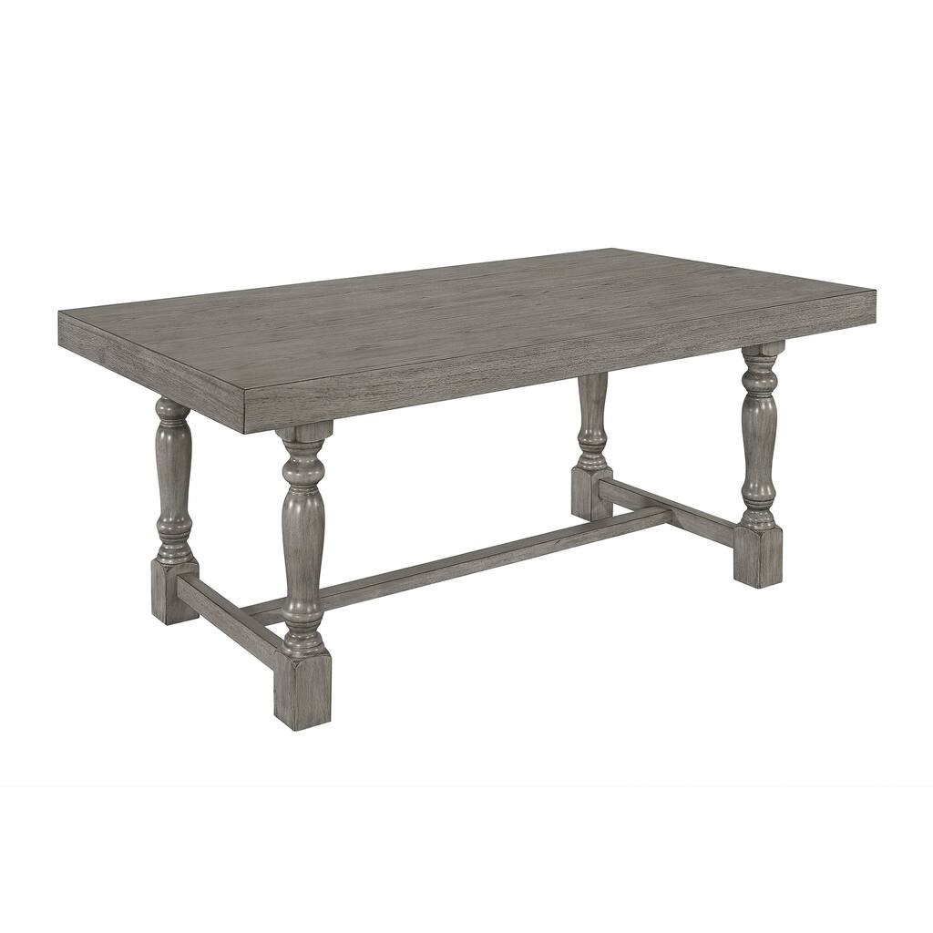 Best Quality Furniture Rustic Dark Grey Wood Dining Table - Single ...