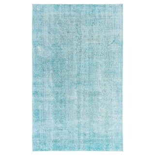 ECARPETGALLERY Hand-knotted Color Transition Aqua Wool Rug - 4'9 x 7'9 ...