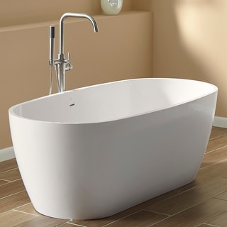 Mirabelle MIROCFS6632 66" Free Standing Soaking Tub with Center Drain ...