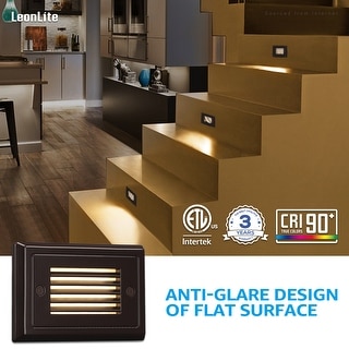 Dimmable 120V LED Step Lights, Indoor/Outdoor, 3000K Warm White - Bed ...