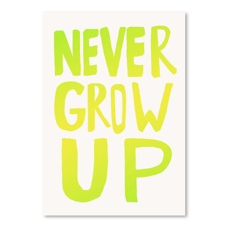 Americanflat - Never Grow Up X Lemon Lime by Leah Flores - 16"x20 ...
