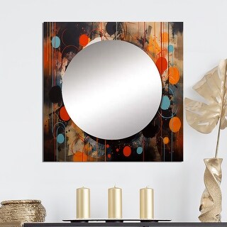Designart "Fascinating Abstract Shapes II" Modern Wall Mirror ...