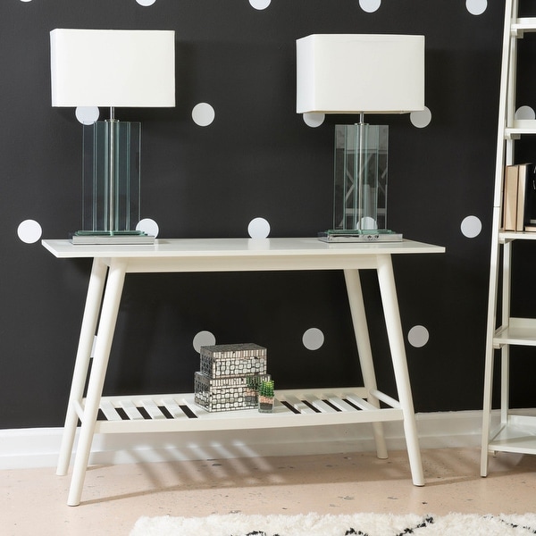 White mid century modern console table store