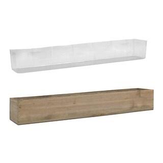 Rectangle Wood Planter Box (H:4" Open:34"x5") Multiple Size Choices ...