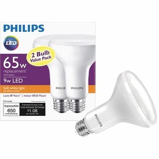 Philips Lighting Co 2Pk 9W Br30 27K Led Bulb 474098 Unit: EACH - Bed ...