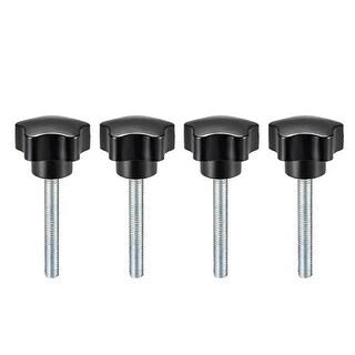 4 Pcs Star Knobs Grips M8 x 50mm Male Thread Steel Zinc Stud ...