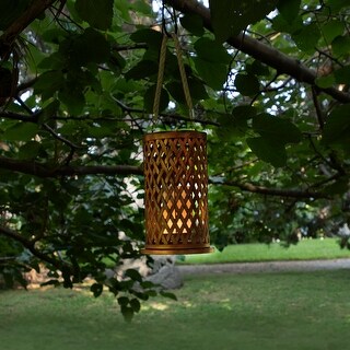 Alpine Corporation 10" Tall Outdoor Rustic Solar Powered Metal Lantern ...