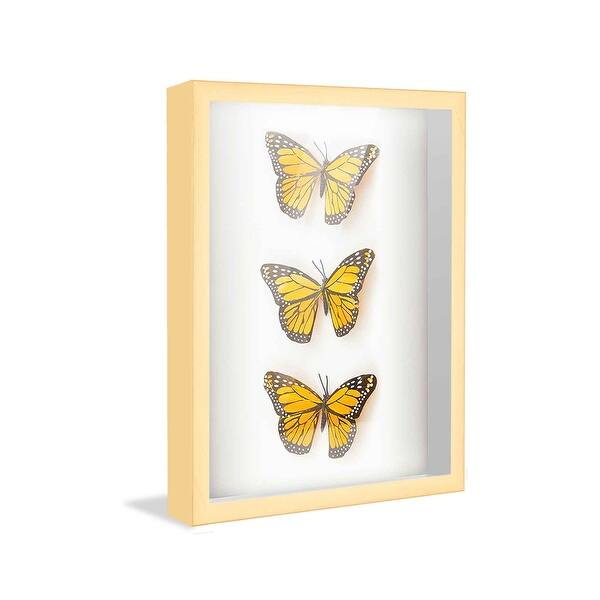 27x26 Shadow Box Frame Gold | 1.625 inches Deep Real Wood Traditional ...