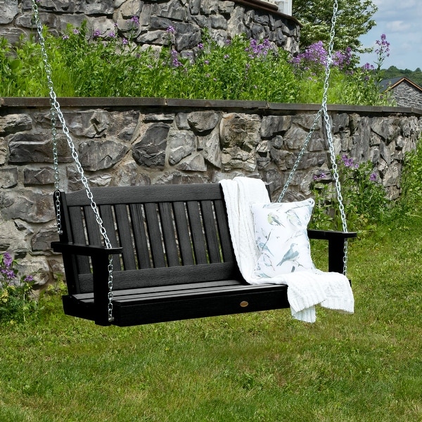 Highwood Lehigh 4 Foot Eco friendly Synthetic Wood Porch Swing On Sale Bed Bath Beyond 10077662