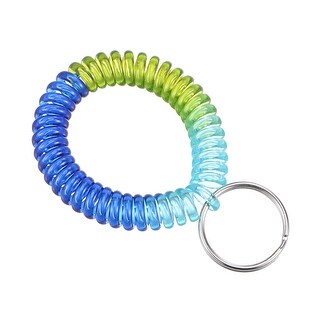 6Pcs Spiral Keychain, Plastic Keyring Wristband Coil Key Holder ...
