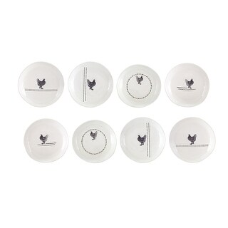 Stoneware Chicken Plate (Set of 8) - 8' x 10' - Bed Bath & Beyond ...