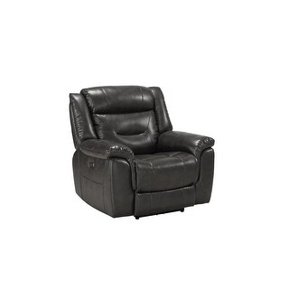 Modern Motion Recliner Motion Rocking Chair with USB Port Faux Leather ...