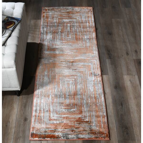 Impression Collection Beige/Orange Area Rug - Bed Bath & Beyond - 32274694