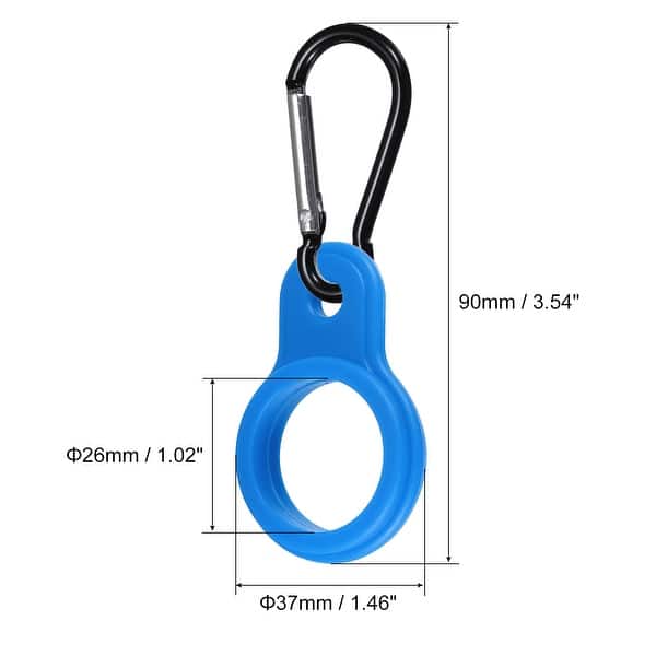 Silicone Water Bottle Clip with Buckle 2pcs Drink Holder Hook, Black ...