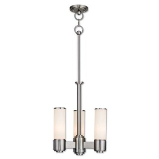 Livex Lighting Weston 3 Light 14" Wide Chandelier with Hand-Blown ...
