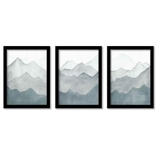 Watercolor Mountains Leah Graw Contemporary 2 - 3 Piece Framed Gallery ...