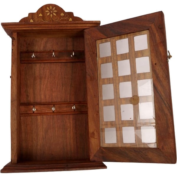 Wooden Wall Mounted Handmade Key Holder with Hanging Hooks - On Sale ...