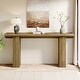 63" Long Sofa Table, Modern Console Table with Thickened Tabletop ...